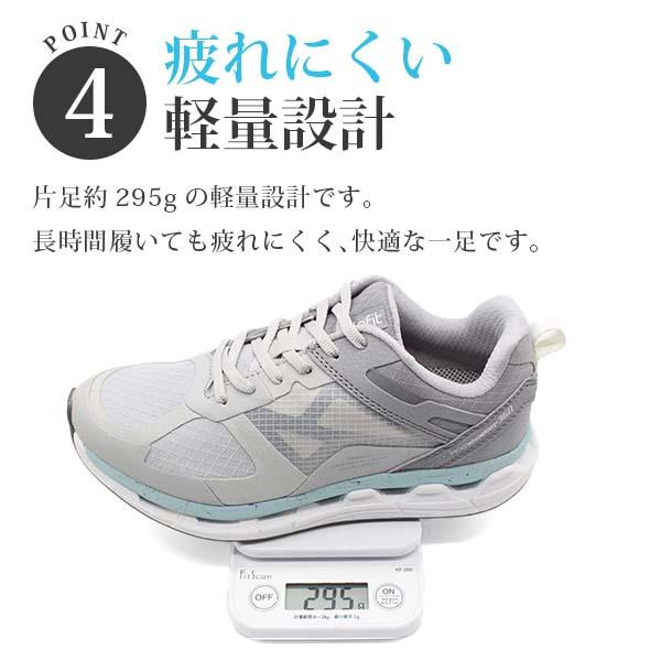 スニーカー レディース 靴 黒 ブラック 灰色 グレー 防水 軽量 軽い 通気性 蒸れない 反射材 4E 幅広 甲高 おしゃれ シンプル リラフィット relafit RF0120 : 靴の ...