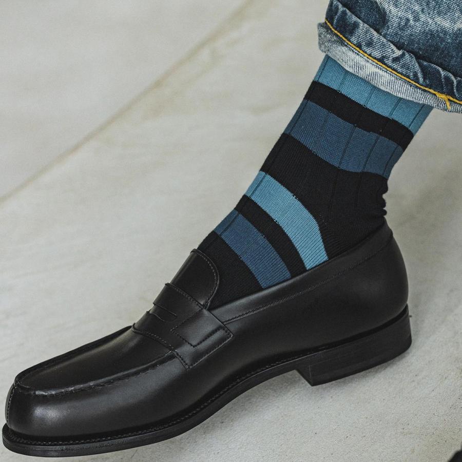 Tabio MEN メンズ 靴下 WEB先行販売 リブ2 ボーダー レギュラー丈 ソックス 靴下屋 タビオ 日本製 : 靴下屋 Tabio Yahoo!店 - 通販 - Yahoo!ショッピング