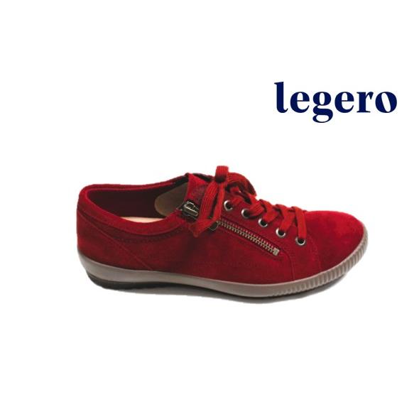 スニーカー レディース 人気 ブランド ウォーキング 本革 ヌバック 靴 ファスナー LEGERO レジェロ 818 レッド系 red : 靴 ...