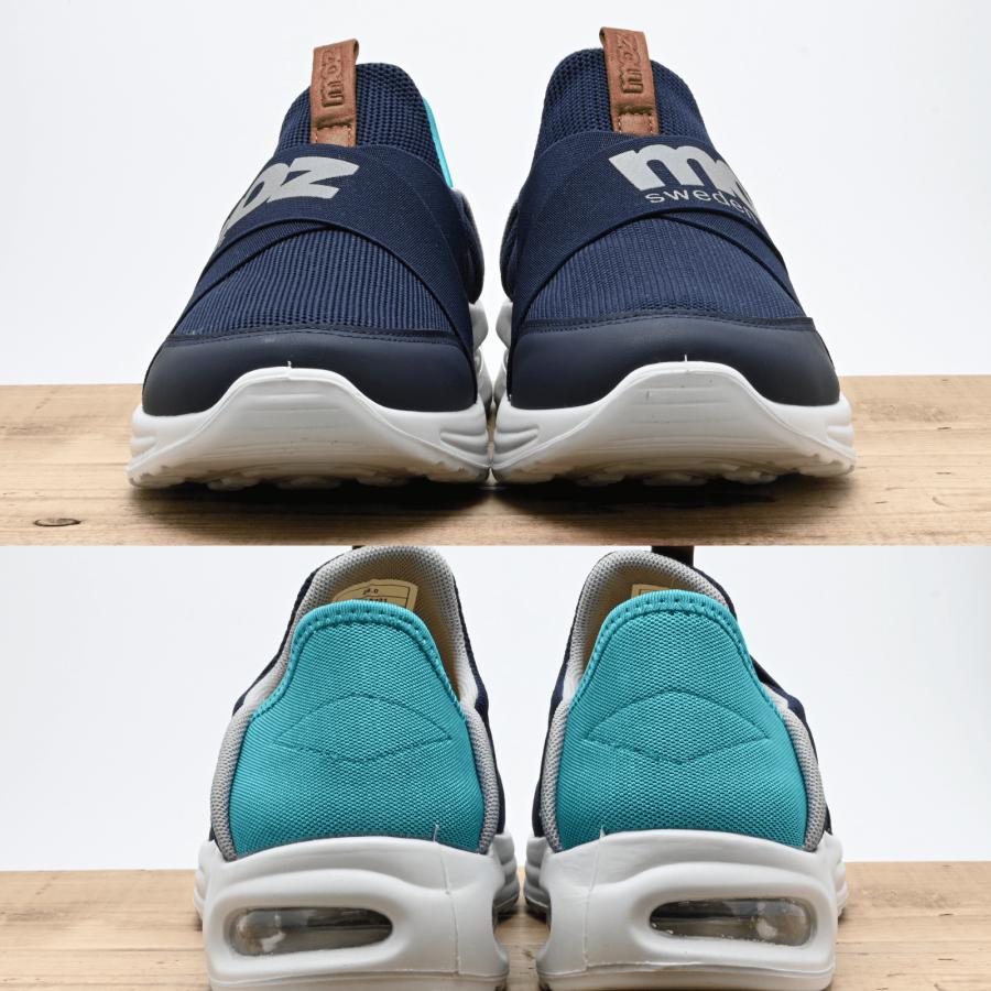 moz スリッポン メンズ スニーカー エアソール 踵が踏める 2WAY モズ 黒 グレー ネイビー 紳士靴 5221 : 靴工房あきまい - 通販 - Yahoo!ショッピング