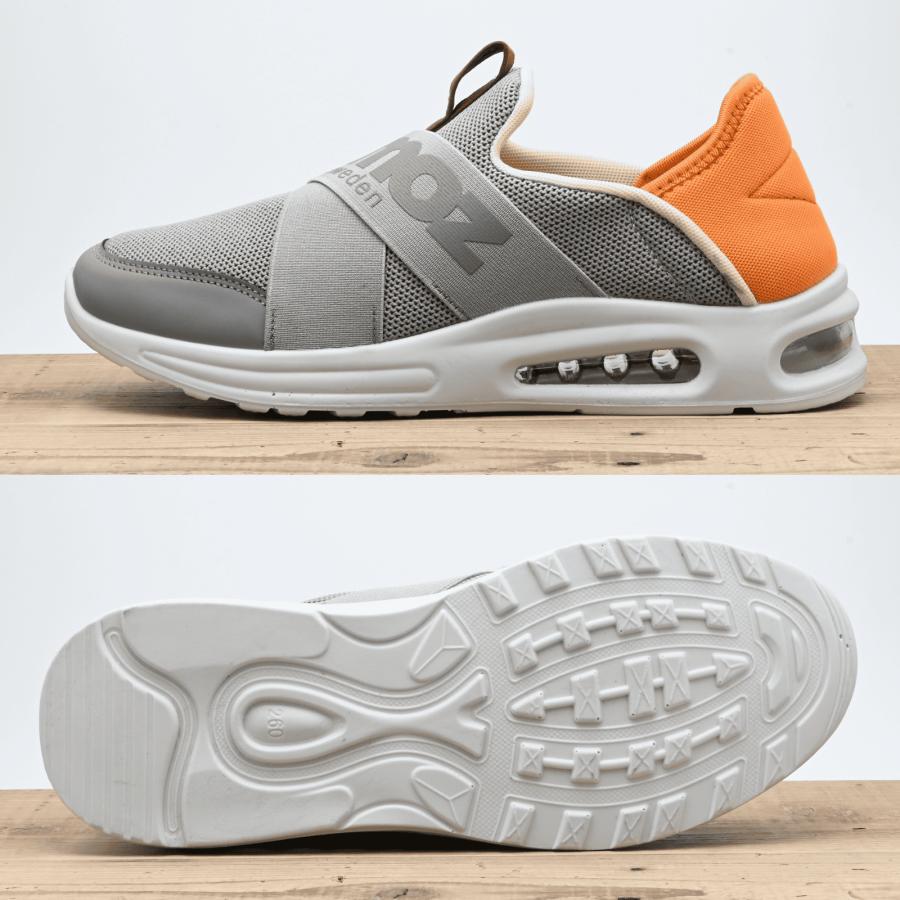 moz スリッポン メンズ スニーカー エアソール 踵が踏める 2WAY モズ 黒 グレー ネイビー 紳士靴 5221 : 靴工房あきまい - 通販 - Yahoo!ショッピング