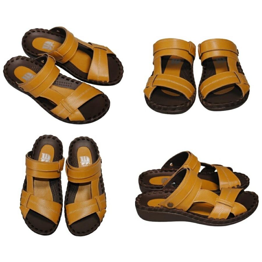 Wilson Lee 1383 ウィルソンリー サンダル S M L LL レディース バックベルト オープントゥ ブラウン 防滑 合皮 春夏 :1383-br-23-wilson:靴の ...