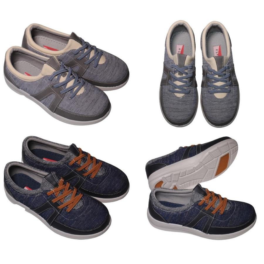 Risata 7236S 22.5cm〜24.5cm カジュアル スリッポン 22.5cm〜24.5cm EEE ネイビー スニーカー カジュアルシューズ レディース 合皮 紐無し ...