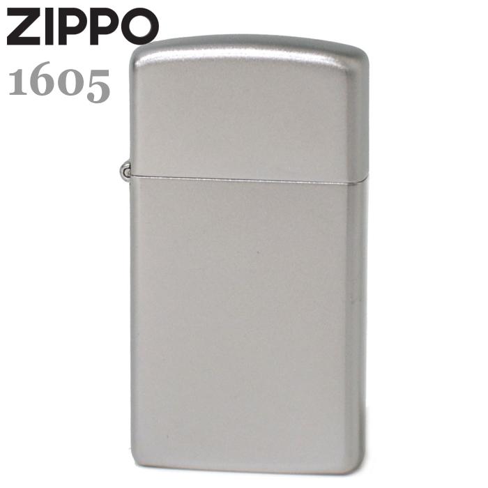 ZIPPO（ジッポー） サテンクローム スリム 1605 ライター 正規品 無地のジッポーライター : 喫煙具屋ぷかり亭 Zippo Shop ...