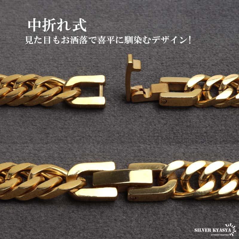 ステンレス製 ダブル喜平ブレスレット ゴールド 18KGP 幅6mm マイアミチェーン 喜平チェーンブレスレット 細身 金アレ対応 : SILVER KYASYA - 通販 - Yahoo ...