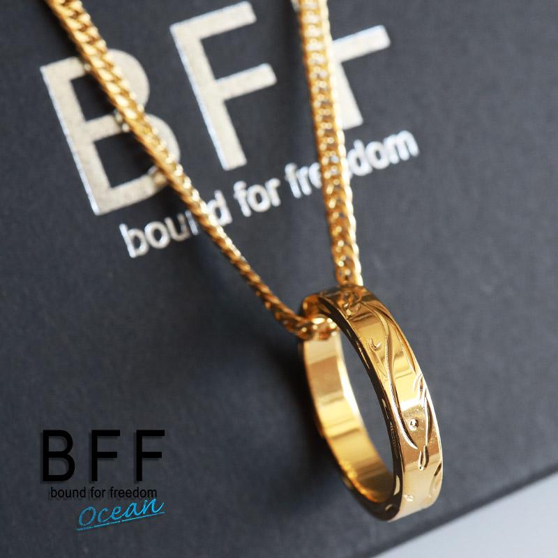 BFF ブランド リングネックレス ゴールド 18K GP ダブル 喜平 細身 ドルフィン 金属アレルギー対応 専用BOX付属 : SILVER KYASYA - 通販 - Yahoo!ショッピング