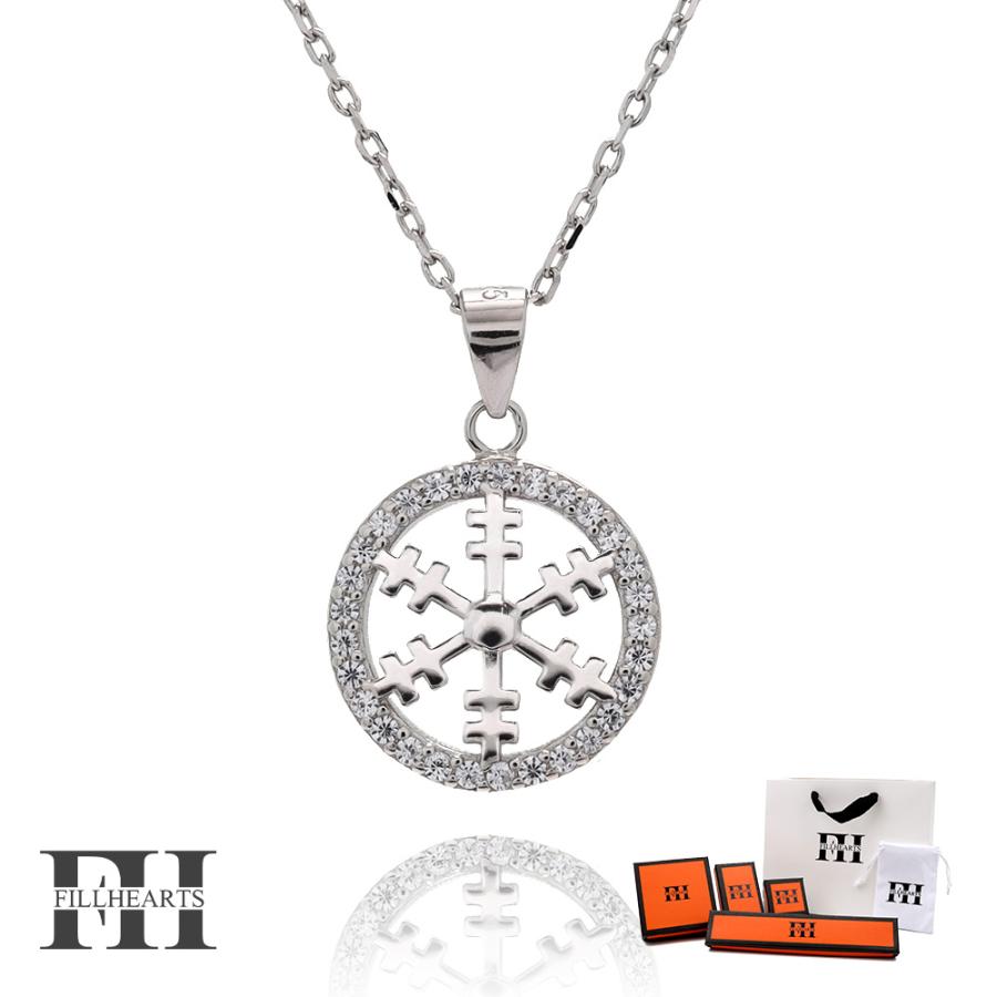 FILL HEARTS ネックレス シルバー Circle & Snowflake 雪 金属アレルギー対応 シルバー925 : SILVER KYASYA - 通販 - Yahoo!ショッピング