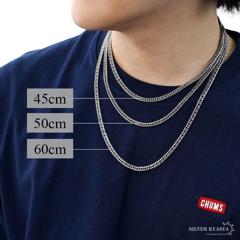 馬蹄ネックレス メンズ 6面カット ダブル喜平 チェーン ネックレス ホースシュー K18 GP ブラック スター ステンレス ゴールド シルバー 2カラー 45cm 50cm 60cm ...