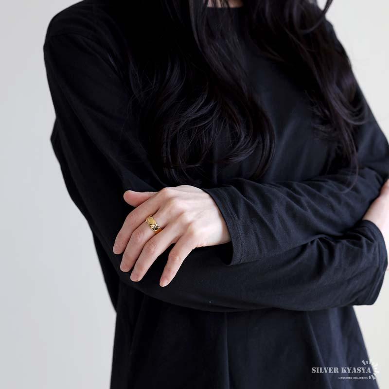 キルティングリング ゴールド シルバー ローズゴールド K18 GP 金 ステンレス レディース リング 指輪 金属アレルギー対応 :r426:SILVER KYASYA - 通販 ...