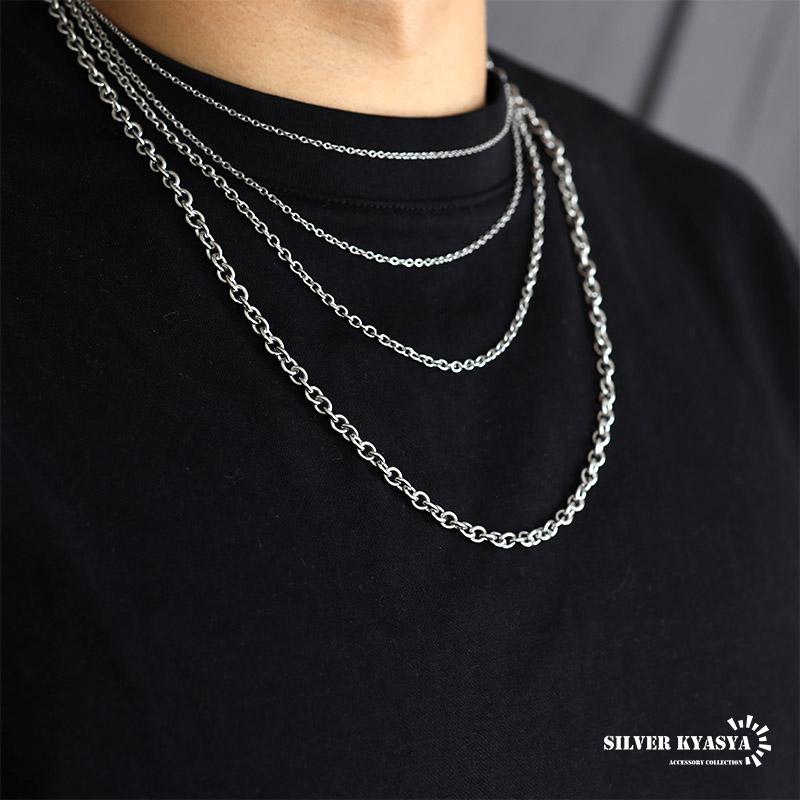 (4.5mm、50cm) ステンレス あずきチェーンネックレス シルバー 細身 幅6タイプ 金属アレルギー対応 : SILVER KYASYA - 通販 - Yahoo!ショッピング