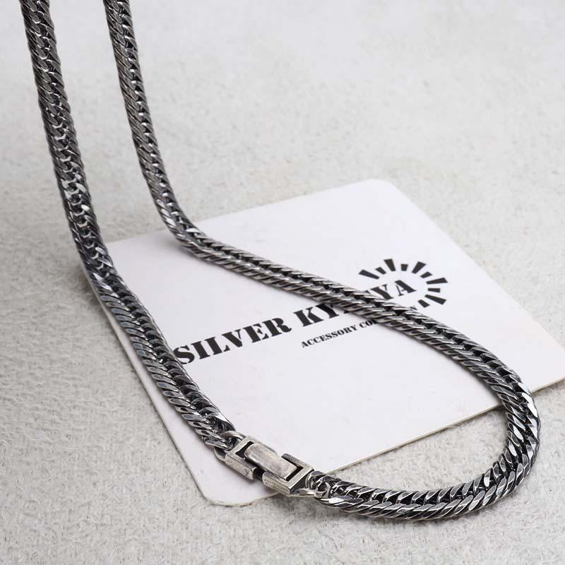 シルバー925 6面カット トリプル 喜平チェーンネックレス 中折れ 喜平ネックレス 幅4.5mm 50cm 金属アレルギー対応 : SILVER KYASYA - 通販 - Yahoo!ショッピング