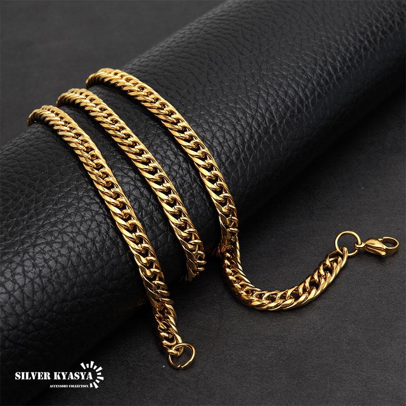 (55cm) 幅6mm ステンレス ダブル喜平ネックレス 滑らか ダブル喜平チェーンネックレス ゴールド 18金 18k gp : SILVER KYASYA - 通販 - Yahoo!ショッピング