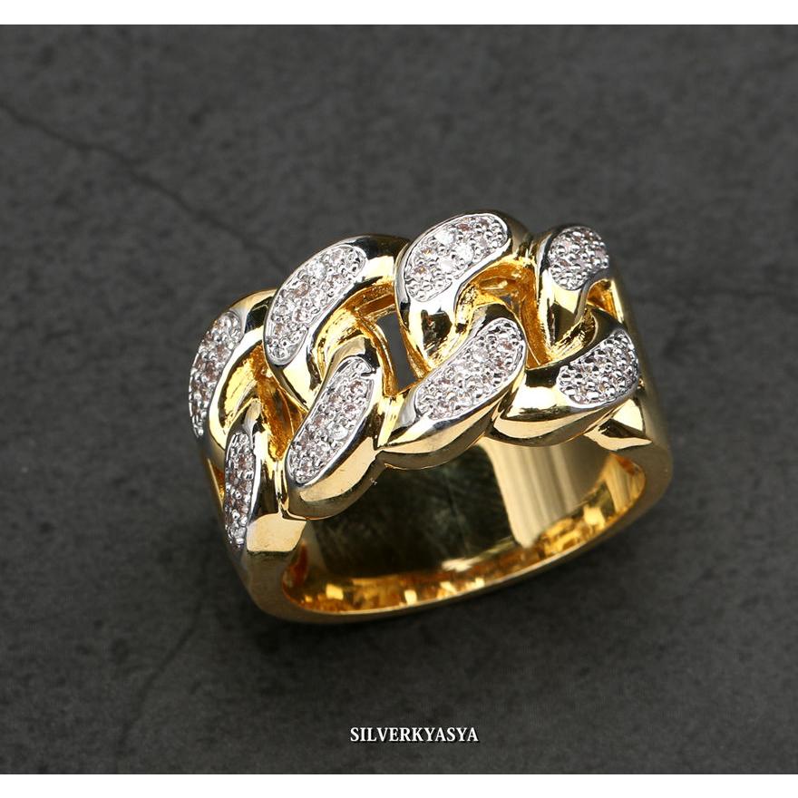 (23号) ゴールド 喜平チェーン リング 18k GP 金 キヘイリング 指輪 チェーン デザイン キラキラ : SILVER KYASYA - 通販 - Yahoo!ショッピング