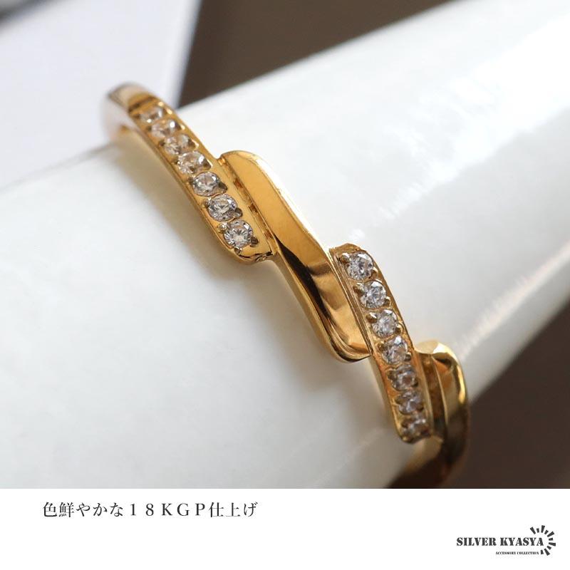 (12号) ステンレス ゴールドリング 小粒 ストーンリング 幾何学リング 18kgp 指輪 キラキラ レディース 金アレ対応 : SILVER KYASYA - 通販 - Yahoo!ショッピング