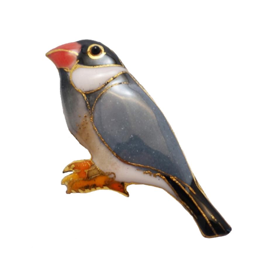 【UncleZ】 七宝焼き 鳥の帯留(文鳥) : ob-buntyo : 京のめぐみ - 通販 - Yahoo!ショッピング