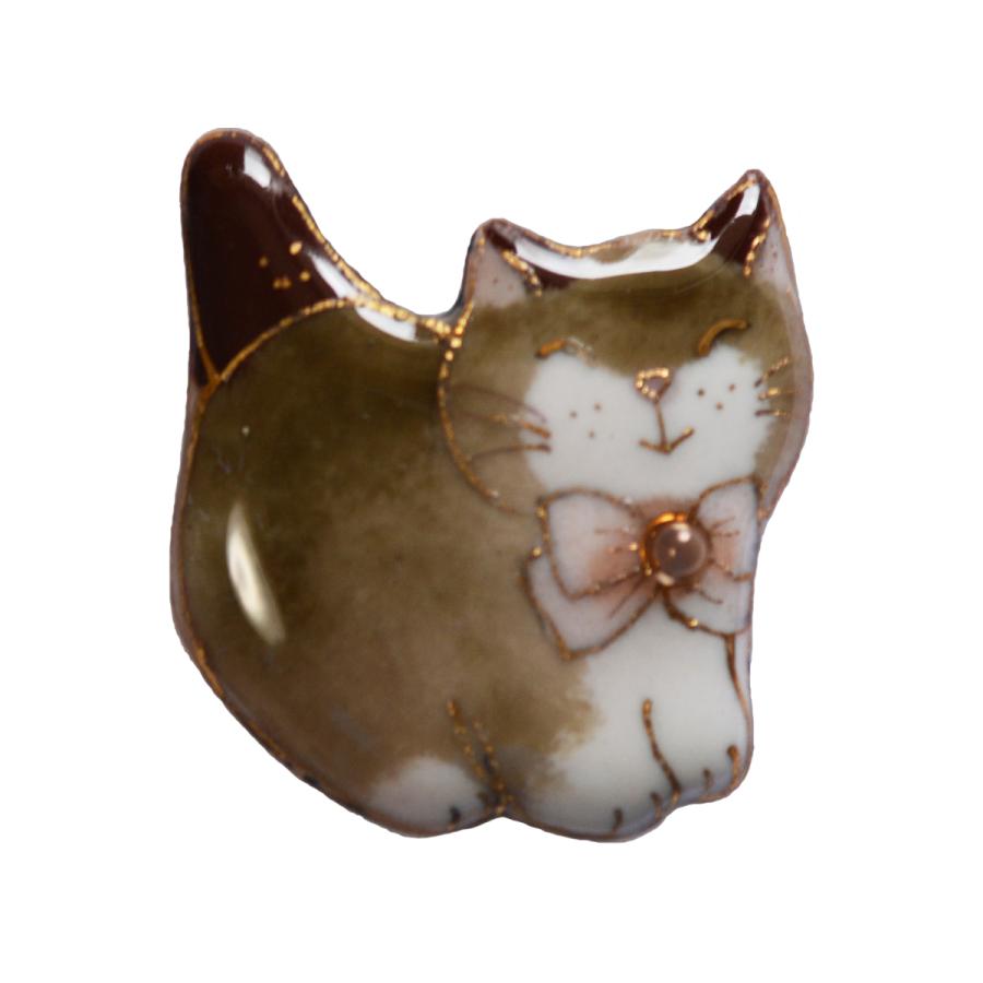 【UncleZ】 七宝焼き ピンブローチ ねこ（蝶ネクタイ猫） : 京のめぐみ - 通販 - Yahoo!ショッピング