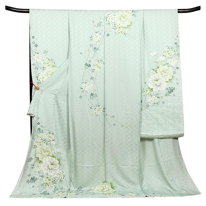 単品振袖 成人式振袖購入 b183-1 ミントカラー/花柄 : b183-1 : きもの京和楽 - 通販 - Yahoo!ショッピング