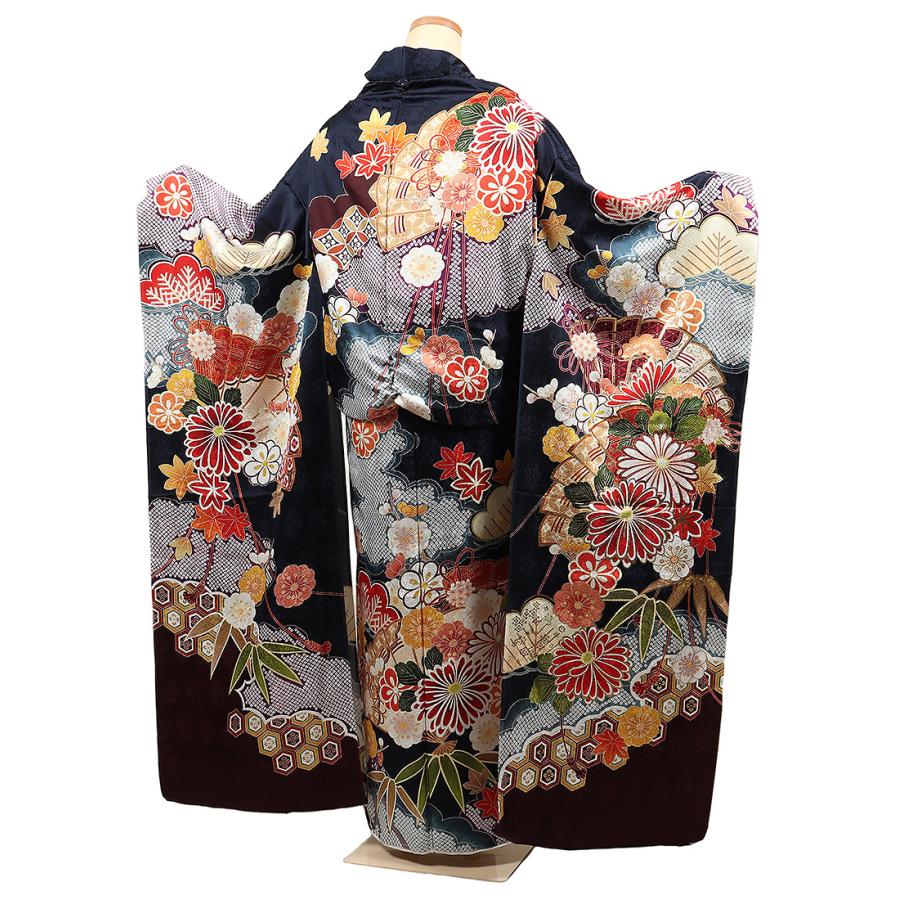 単品振袖 成人式振袖購入 b186-1 パープル・紫地/花柄 : きもの京和楽 - 通販 - Yahoo!ショッピング