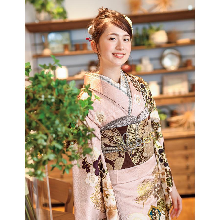 単品振袖 成人式振袖購入 c3807-1 くすみピンク/手毬と鎌倉文様 単品振袖 成人式振袖購入 c3807-1 くすみピンク/手毬と鎌倉文様