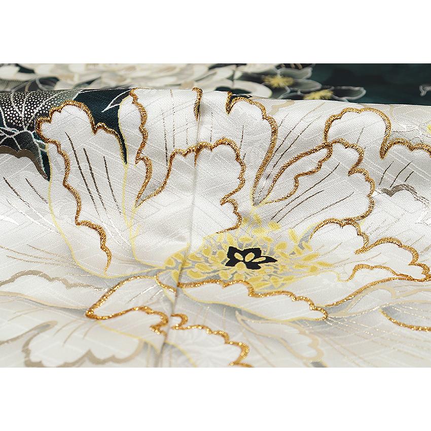 単品振袖 成人式振袖購入 ms331-1 ブルーグリーン深海色/花柄 : きもの京和楽 - 通販 - Yahoo!ショッピング