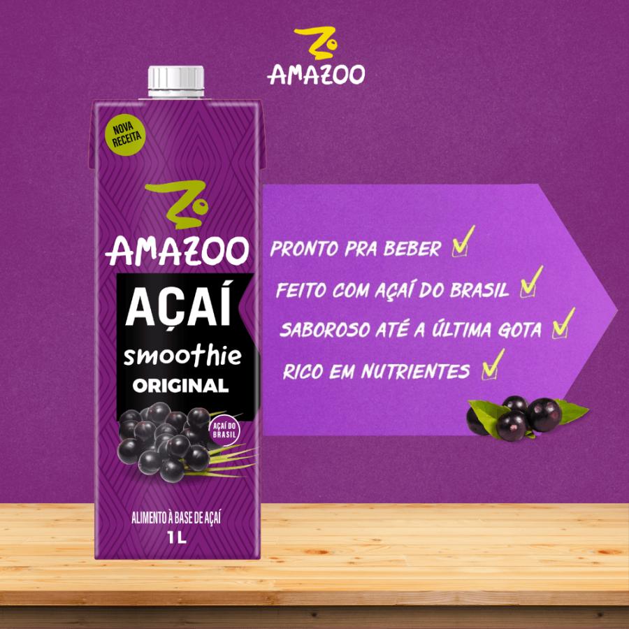 アマズー アサイースムージー オリジナル 1L AMAZOO ACAI ORIGINAL SMOOTHIE アサイー アサイ ブラジル産 濃厚 ...