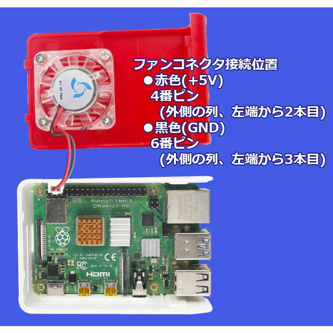 RPI4-LEDR/W Raspberry Pi 4用 LEDファン付きABSケース 赤/白 : 共立電子産業 Yahoo!店 - 通販 ...