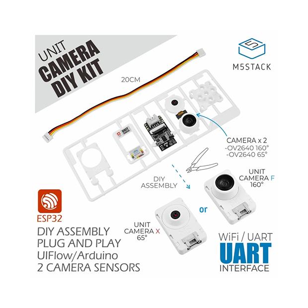 M5STACK-U109-X Unit Cam Wi-Fiカメラ DIYキット（OV2640） : 共立電子産業 Yahoo!店 - 通販 - Yahoo!ショッピング
