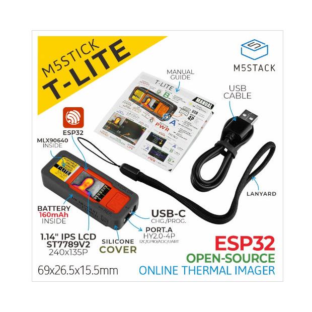 M5STACK-K126 M5Stick T-Lite Thermal Camera Dev Kit : 共立電子産業 Yahoo!店 - 通販 - Yahoo!ショッピング