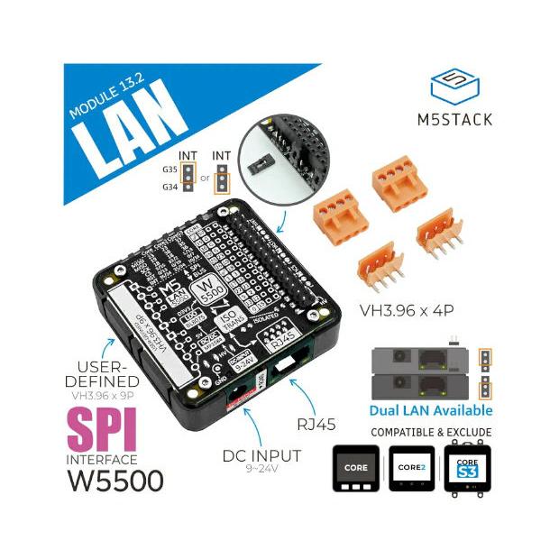 M5STACK-M136 M5Stack用W5500搭載 LANモジュール13.2 : 共立電子産業 Yahoo!店 - 通販 - Yahoo!ショッピング