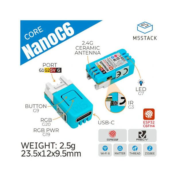 M5STACK-C125 M5Stack NanoC6 : 共立電子産業 Yahoo!店 - 通販 - Yahoo!ショッピング