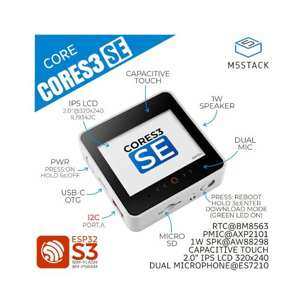 M5STACK-K128-SE M5Stack CoreS3 SE : 共立電子産業 Yahoo!店 - 通販 - Yahoo!ショッピング