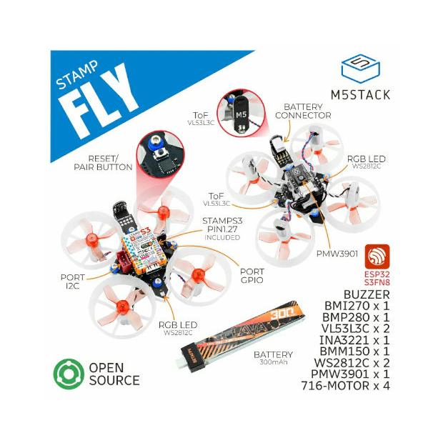 M5STACK-K138 M5Stamp Fly (M5StampS3搭載) : 共立電子産業 Yahoo!店 - 通販 - Yahoo!ショッピング