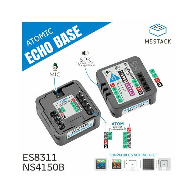 M5STACK-A149 Atomic Echo Base (マイクロフォン/スピーカー搭載 音声認識ベース) : 共立電子産業 Yahoo!店 - 通販 - Yahoo!ショッピング