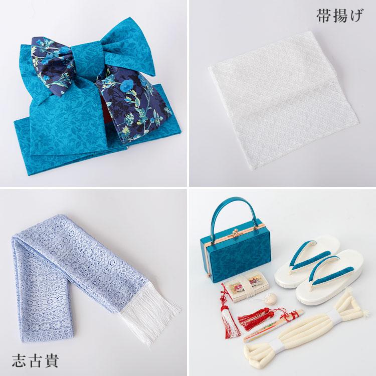 七五三 着物 7歳 女の子 フルセット 四つ身 753 七歳 7才 子供 四ツ身 セット 七五三参り お正月 雛祭り 結び帯 箱せこ 前撮り 販売 購入 薄紺地に小花と小鳥 : 京都みさやま店 ...