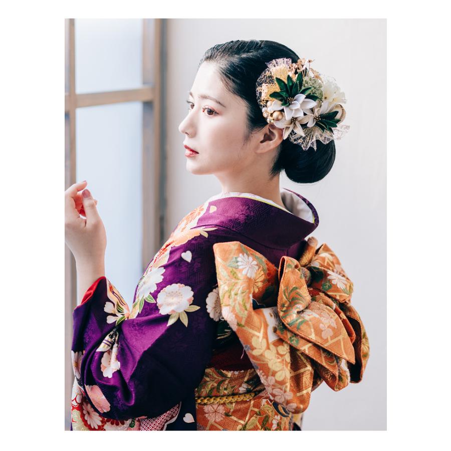 髪飾り 成人式 振袖 卒業式 袴 結婚式 着物 浴衣 和装 ヘアアクセ グリーン Arenca プティダリア ヘッドドレス かんざし e277 : 京都スタイル フォーマル&着物 - 通販 ...