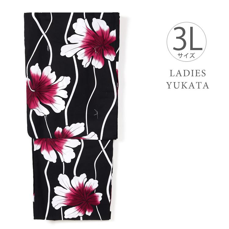 3L 浴衣 レディース ゆかた 大きいサイズ クイーンサイズ ふくよか 浴衣単品 かわいい 女性 仕立て上り プレタ 黒 ly248-13 : 京都スタイル フォーマル&着物 - 通販 ...