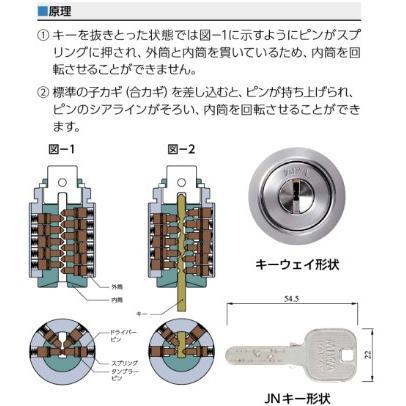 MIWA ミワ JN LA/DA シリンダー ST(ヘアーライン) 扉厚33mm〜42mm（JN LA.CY） : 京都E-JIRO商店 ...