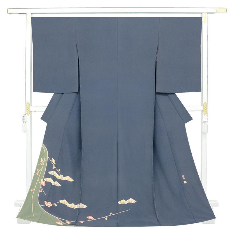 ※記念感謝祭【仕立無料】本加賀友禅伝統的工芸品☆独学手描き技術者奥原一雄先生作工芸「梅と松」色留袖(10011088) : 京都かもがわヤフー ...
