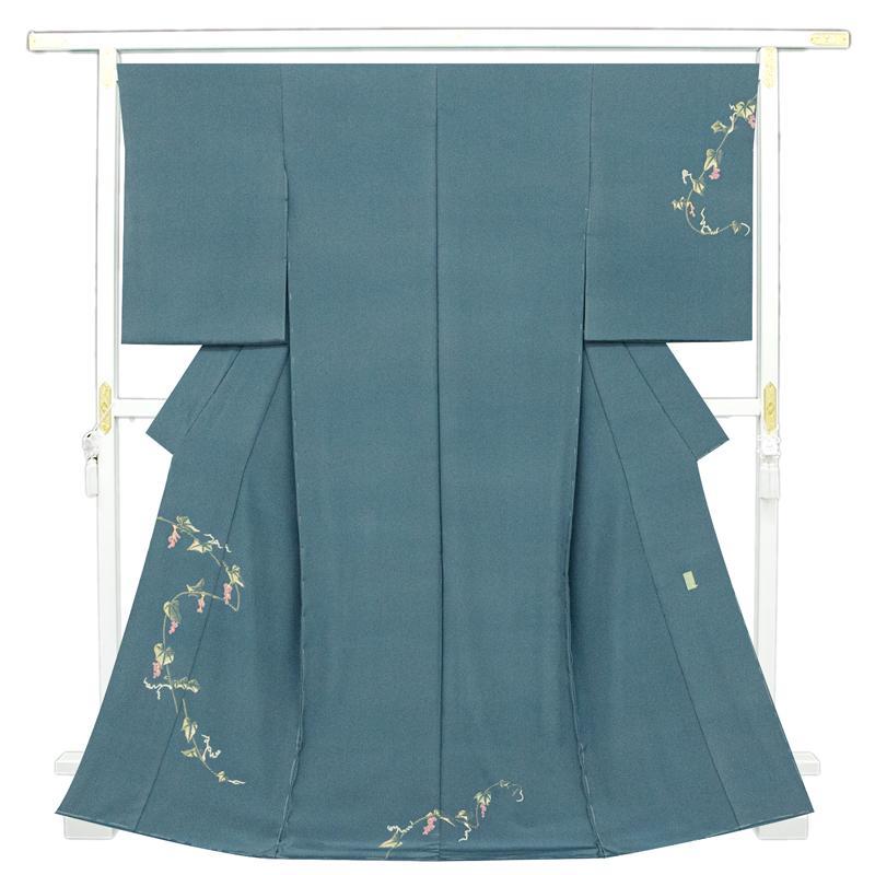 ※記念感謝祭【仕立無料】袷・単衣選択☆日本工芸会正会員本加賀友禅伝統工芸士由水煌人先生作、工芸山葡萄図創作訪問着11280 : 京都かもがわ ...