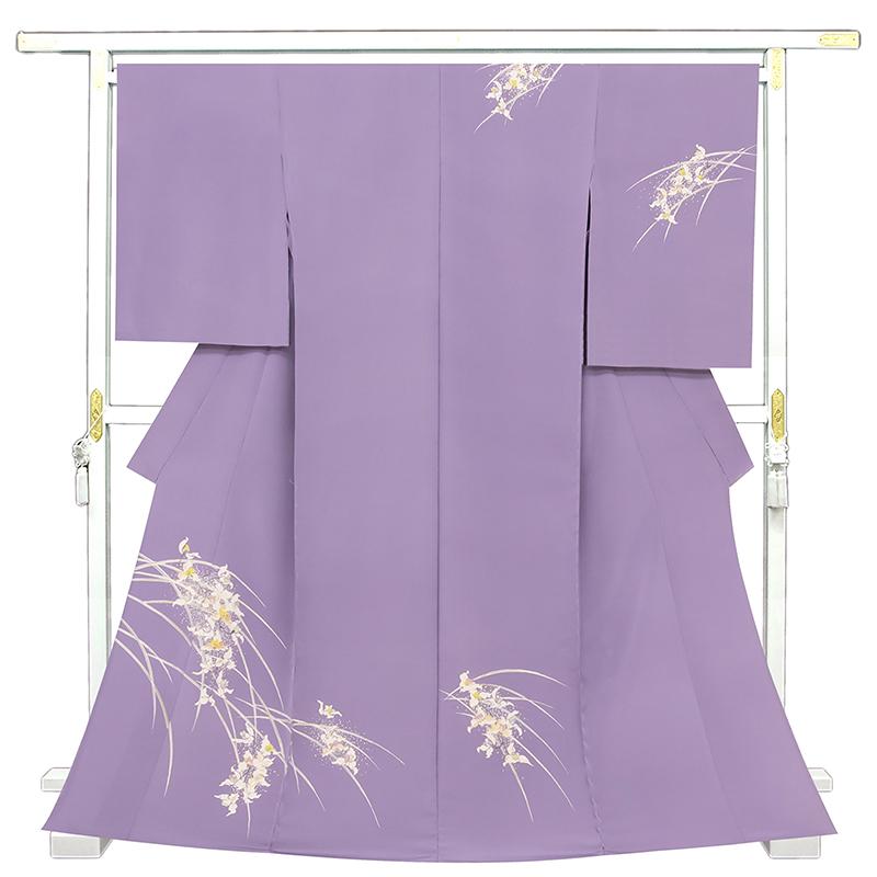 ※記念感謝祭【仕立無料】京友禅伝統手描名門染の北川工芸加工訪問着王朝蘭露芝図白上げ友禅染単衣、袷選択10011918 : 京都かもがわヤフー店 ...