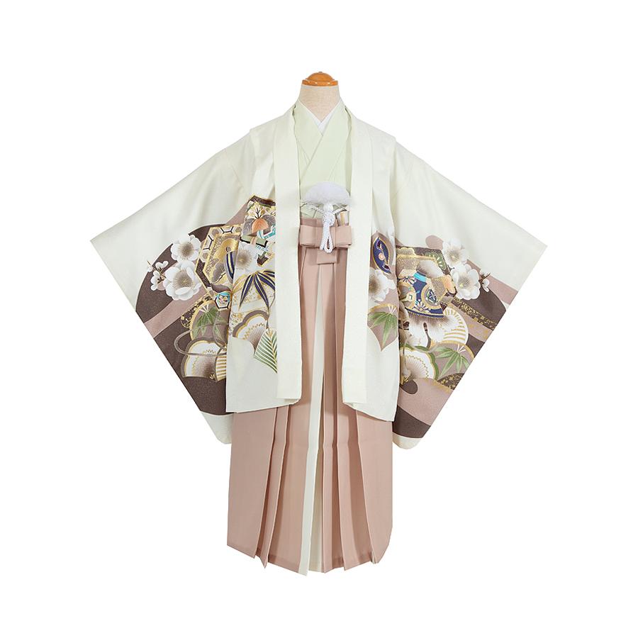 七五三 レンタル着物とはかま 男の子 5歳 753B4-56a オフホワイト地 鷹 ベージュ : 753b4-56a : 京都きくやネットYahoo!店 - 通販 - Yahoo!ショッピング