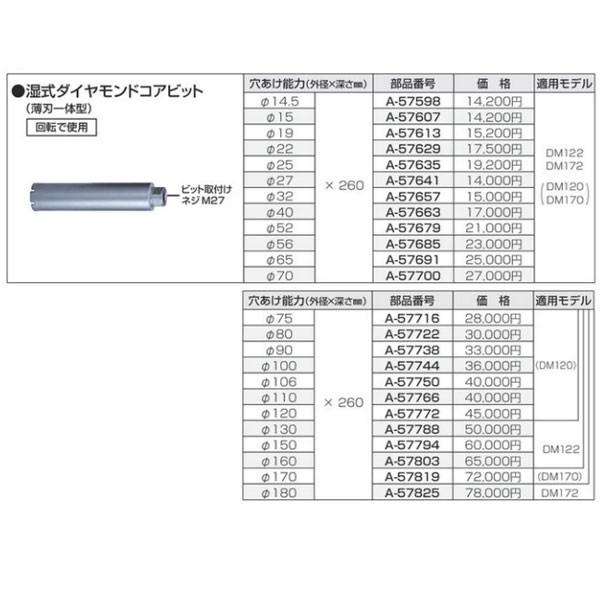 マキタ 湿式ダイヤモンドコアビット Φ130×260mm 薄刃一体型 A-57788 : ヤマムラ本店 - 通販 - Yahoo!ショッピング