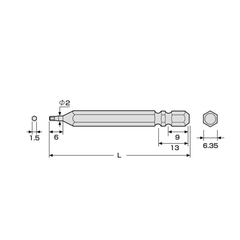 兼古製作所 アネックス ハイパービット 六角レンチ W溝タイプ 1本組 H4x65 (AHHX-4065W) : ヤマムラ本店 - 通販 ...