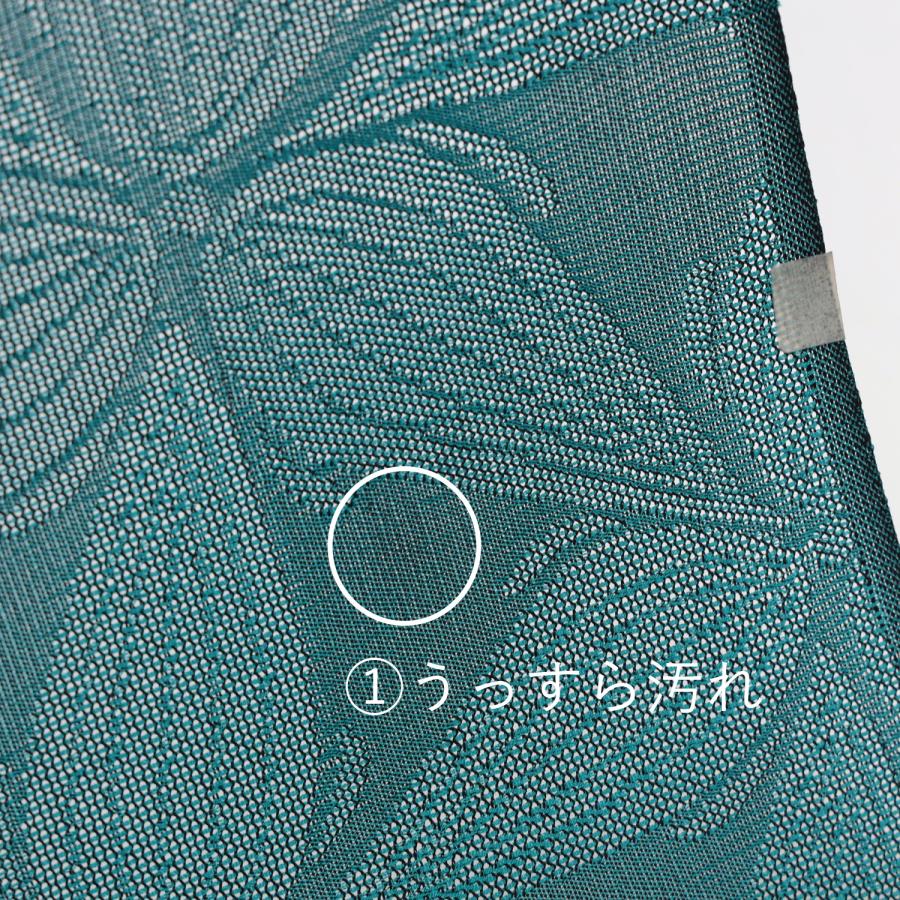 紋紗 着尺 反物 少々訳あり 特別価格 羽織 コート 青緑 紋紗 着尺 反物 少々訳あり 特別価格 羽織 コート 青緑