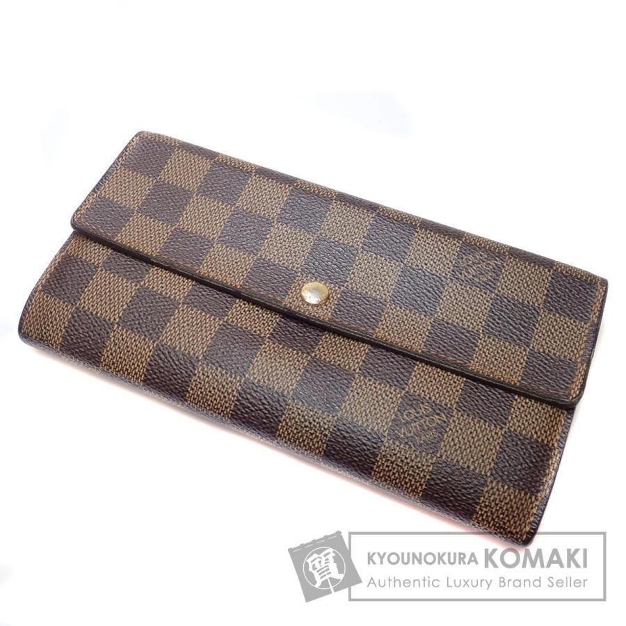 LOUIS VUITTON ルイ・ヴィトン N6172 ポルトフォイユ・サラ 長財布（小銭入れあり） ダミエキャンバス レディース 中古 ...