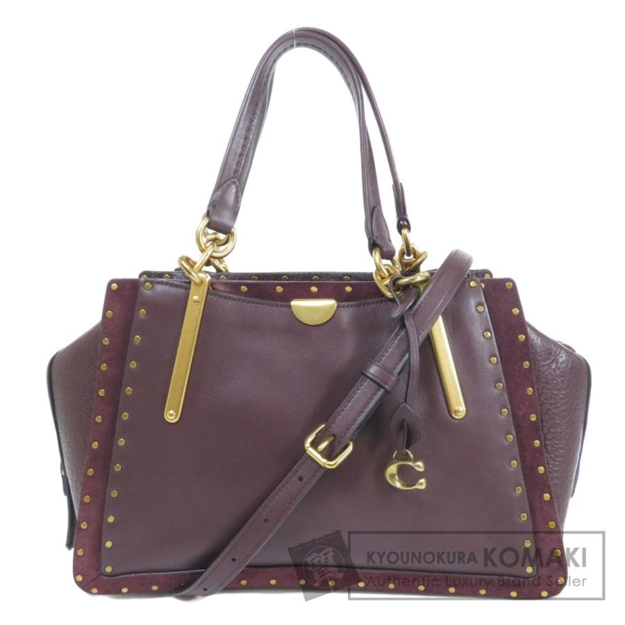 COACH コーチ 35617 ドリーマー ウィズ リベット 2WAY ハンドバッグ カーフ レディース 中古 : 25917106 ...