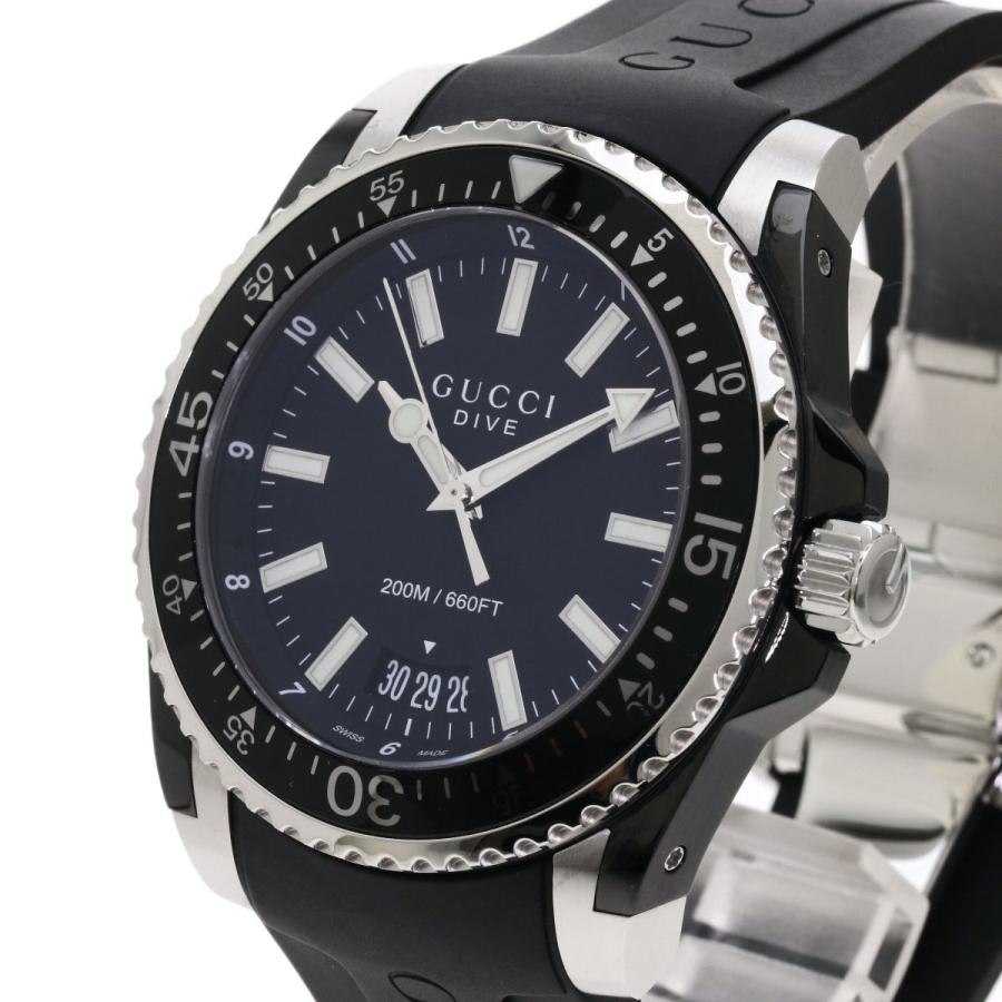GUCCI グッチ 136.2 DIVE ダイヴ 腕時計 ステンレススチール ラバー メンズ 中古 : ブランド京の蔵小牧 - 通販 ...