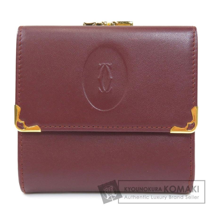 Cartier CARTIER カルティエ マストライン 二つ折り財布（小銭入れあり） カーフ レディース 中古 : ブランド京の蔵小牧 ...