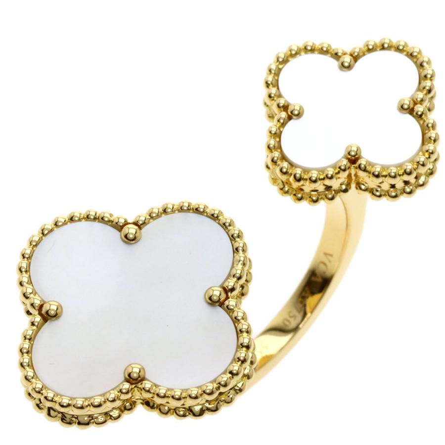 Van Cleef & Arpels ヴァンクリーフ＆アーペル マジックアルハンブラ アントレ レ ドア #55 リング・指輪 K18イエローゴールド レディース 中古 : ブランド京の蔵小牧 ...