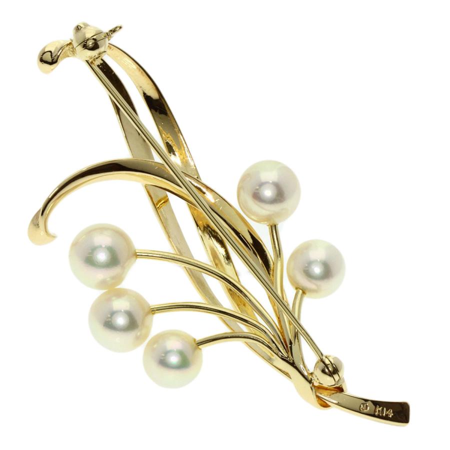 MIKIMOTO ミキモト アコヤパール 真珠 ブローチ K14イエロー MIKIMOTO ミキモト アコヤパール 真珠 ブローチ K14イエロー